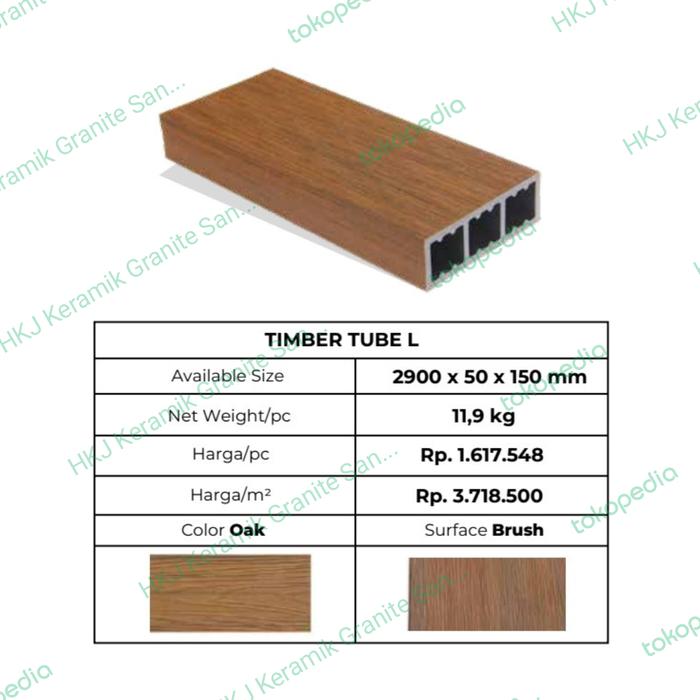 Jual Roshan Timber Tube L Oak Brush Wall Cladding & Decking Outdoor ...