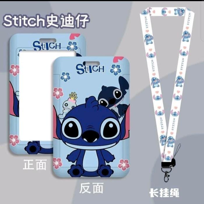 Jual Name Tag Anak Sekolah Lucu Motif Stitch / ID Card Holder Cute ...