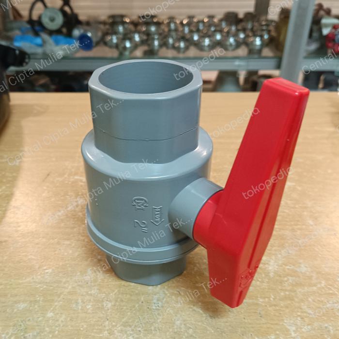 Jual Stop kran PVC 2" inch Ball Valve PVC Koneksi Socket DN 50 ...