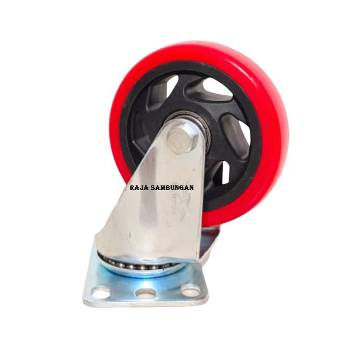 Jual Roda PU 2 Inch Hidup Pelek PVC Wheel Troly Polyurethane Heavy Duty ...