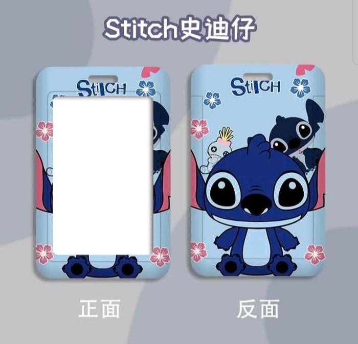 Jual Name Tag Anak Sekolah Lucu Motif Stitch / ID Card Holder Cute ...