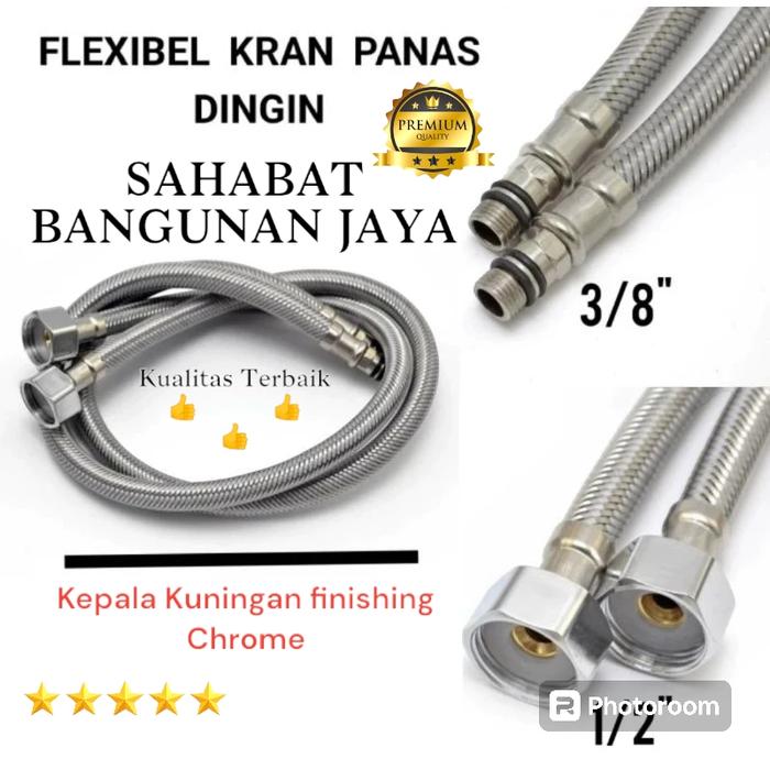 Jual SELANG FLEXIBEL/FLEXIBLE KRAN KERAN AIR PANAS DINGIN 30-40-50CM ...