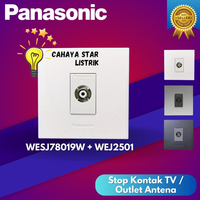 Jual Panasonic Soket Antena TV Putih WESJ 78019+WEJ 2501 Style E ...