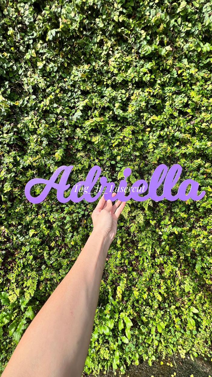 Jual CUSTOM Nama Banner Styrofoam Kayu Warna Wood Gold Rosegold Pink ...
