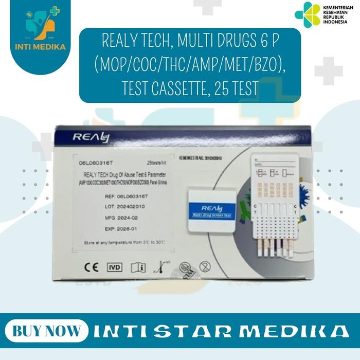 Jual REALY TECH, MULTI DRUGS 6 P (MOP/COC/THC/AMP/MET/BZO), TEST ...