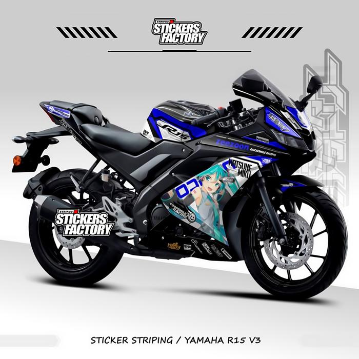Jual STIKER STICKER STRIPING YAMAHA R15V3 / MOTIF 044 / STOCK DECALS / STIKER SEMI FULL / STIKER ...