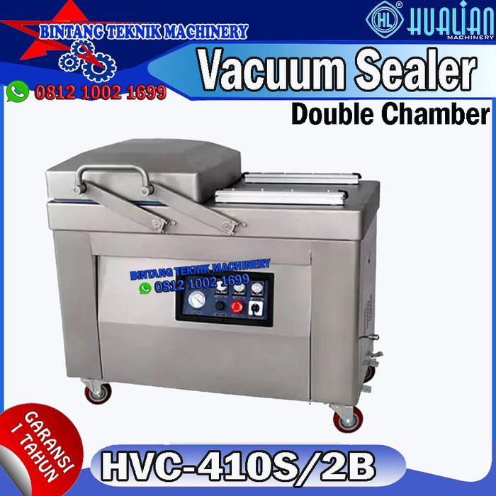 Jual mesin vacuum sealer kemasan basah kering HVC-410S/2B Double ...