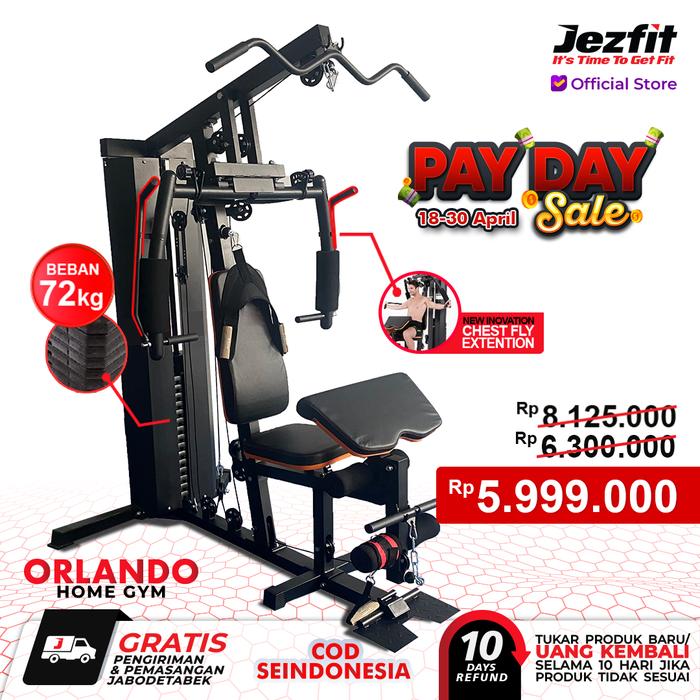 Promo Jezfit Alat Fitness Home Gym 1 sisi Alat angkat beban Homegym ...