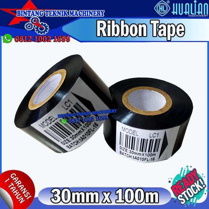 Jual Ribbon tape 30mm x 100m LC1* (Bintang) hot printing tinta mesin ...