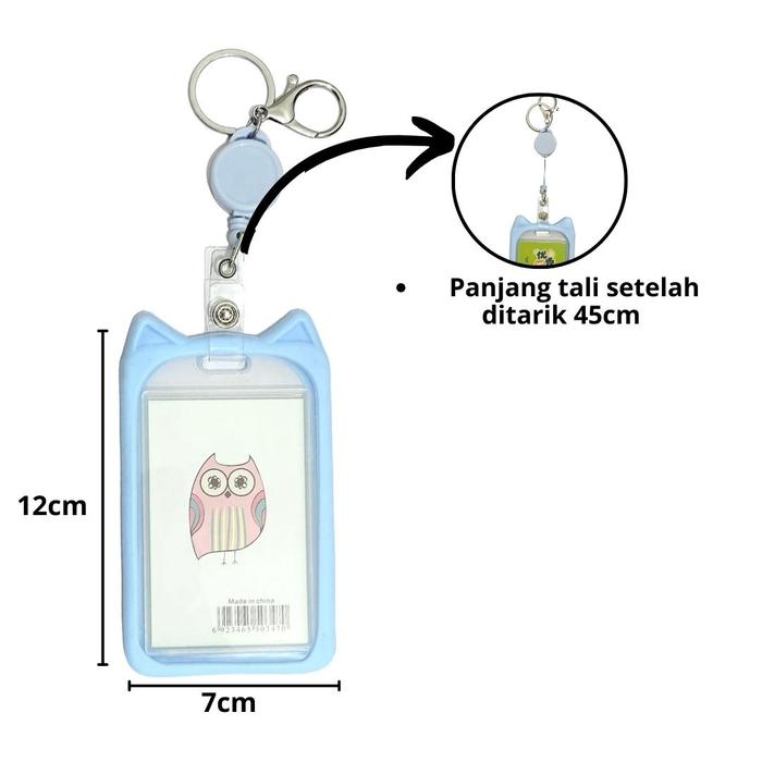 Jual LBT Name Tag Lanyard Gantungan Kartu Motif Kucing Akses Id Card ...