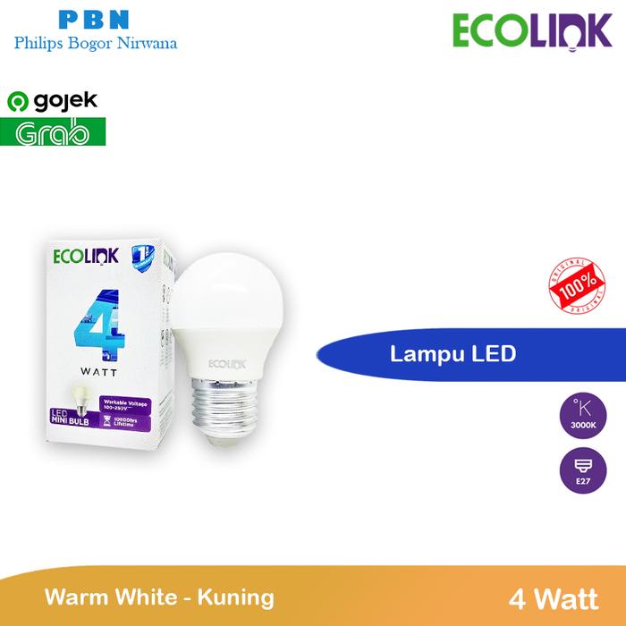 Jual Lampu LED Mini Ecolink Bohlam Bulb 4 Watt Kuning - Kota Bogor ...