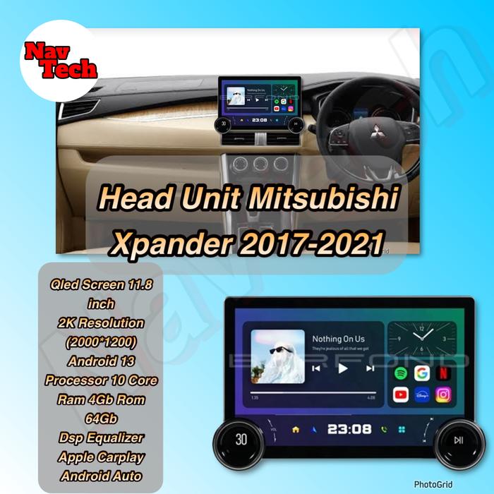 Jual Head unit android 11.8 inch Mitsubishi Xpander Qled Screen 2K ...
