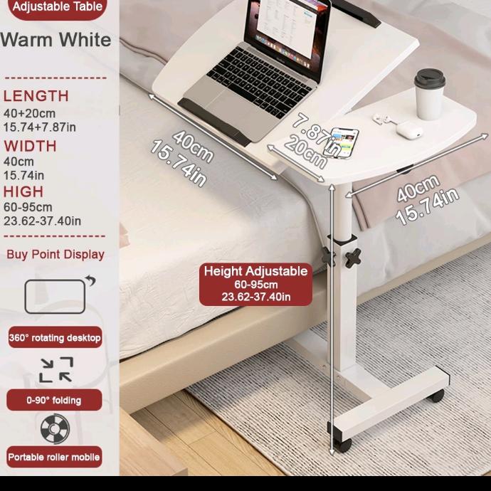 Jual Meja Laptop Meja Makan Ranjang Meja Belajar Kerja Portable Roda ...