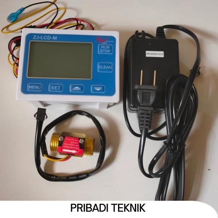 Jual Digital Flow Meter Control+Water Sensor Stainless Steel 3/4 inch ...