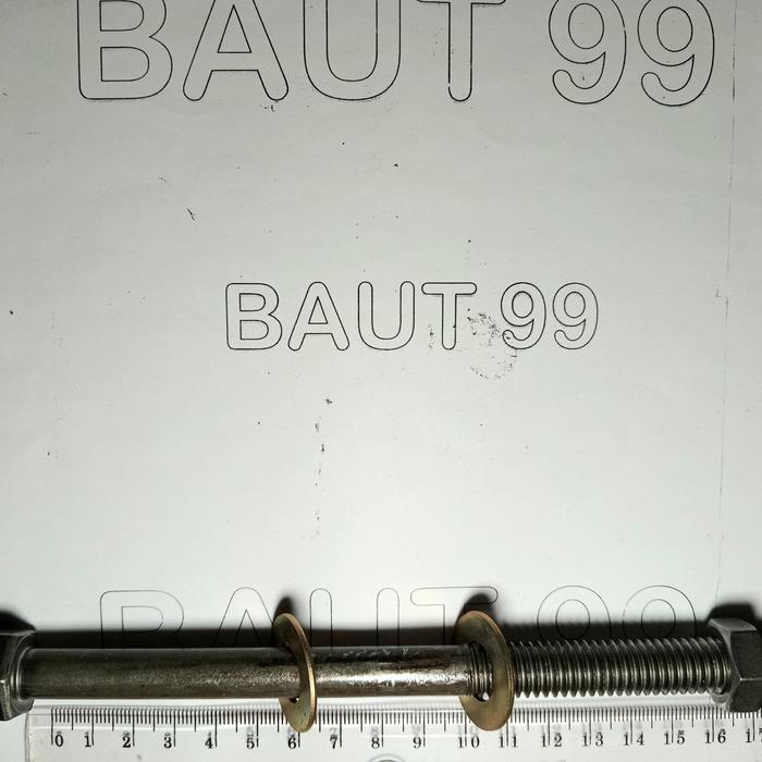 Jual Baut balok kayu 1/2 x 7 inchi / Baut Blandar Kunci 19 Panjang 17,5 ...