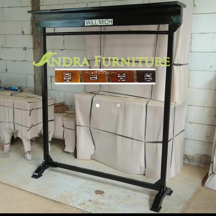 Jual gawangan kayu minimalis variasi topi, gawang baju batik kayu jati ...