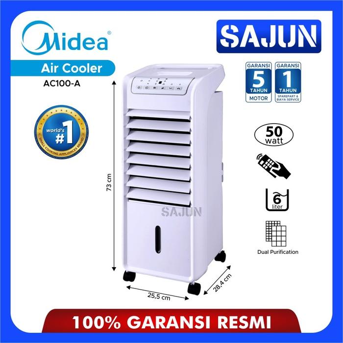 Promo Midea Air Cooler AC-100A 6 Liter Putih Penyejuk Ruangan Midea ...