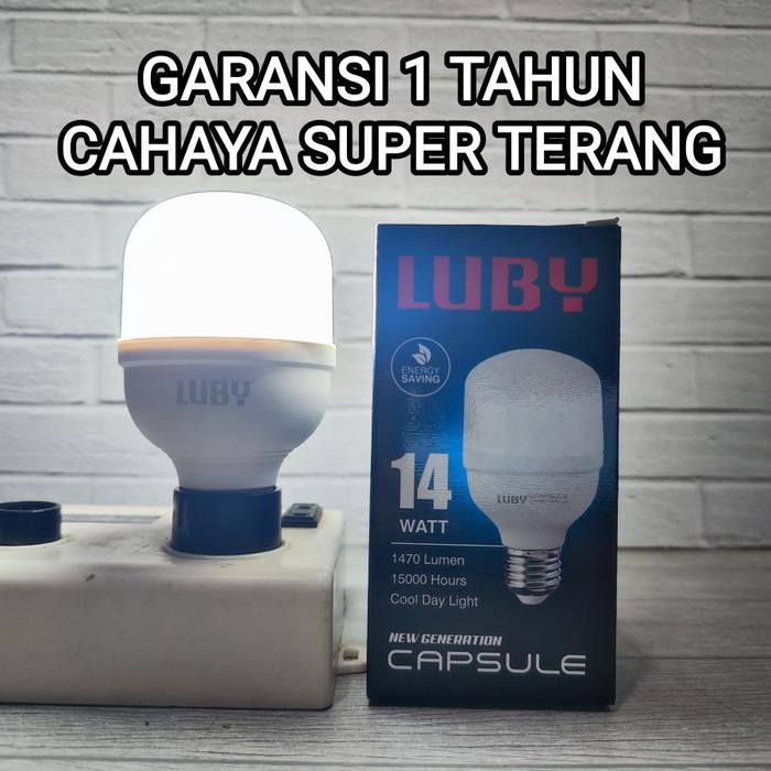 Jual LUBY LAMPU LED BULB CAPSULE 14W 14 WATT CAHAYA PUTIH SNI GARANSI 1 ...