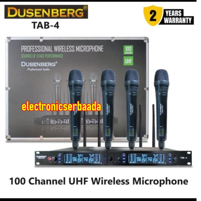 Jual MIC WIRELESS TAB4 MIC PEGANG 4 CHNL MIC DUSENBERG TAB 4 RESMI ...