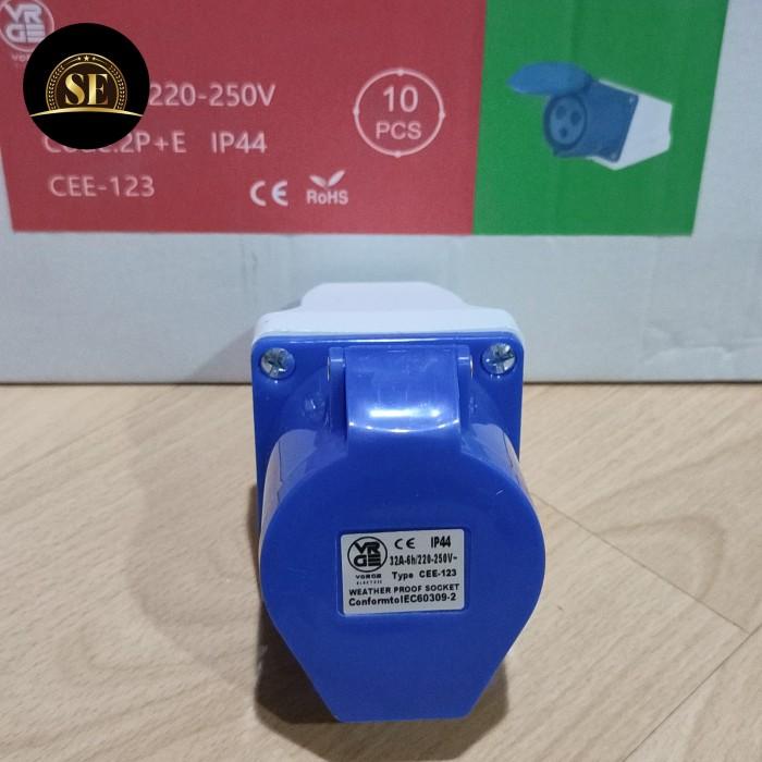Jual Industrial Surface Socket 3 Pole 32 A CEE 123 3Pin Stop Kontak ...