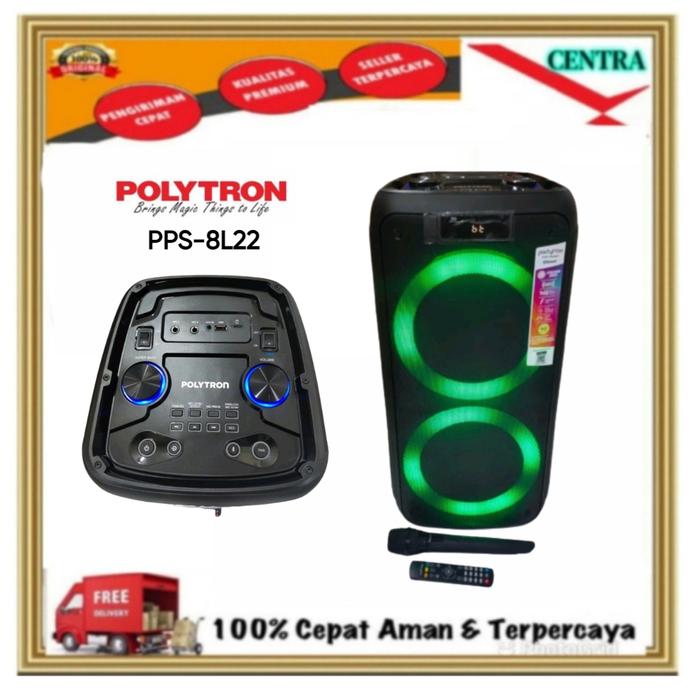 Jual Polytron Speaker Audio Party PPS 8L22 / PPS8L22 Usb Bluetooth ...