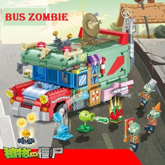 Jual BUS ZOMBIE 2024 DIY PUZZLE BRICK SUSUN CAR MAINAN ANAK ZOMBIE VS ...