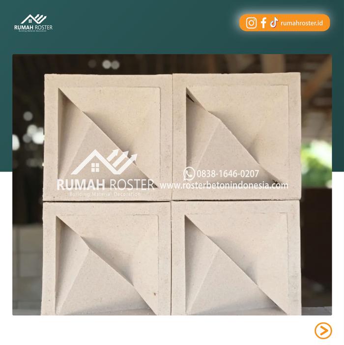 Jual Roster Beton Terracota Motif Durian (2 Muka) - Putih - Jakarta ...