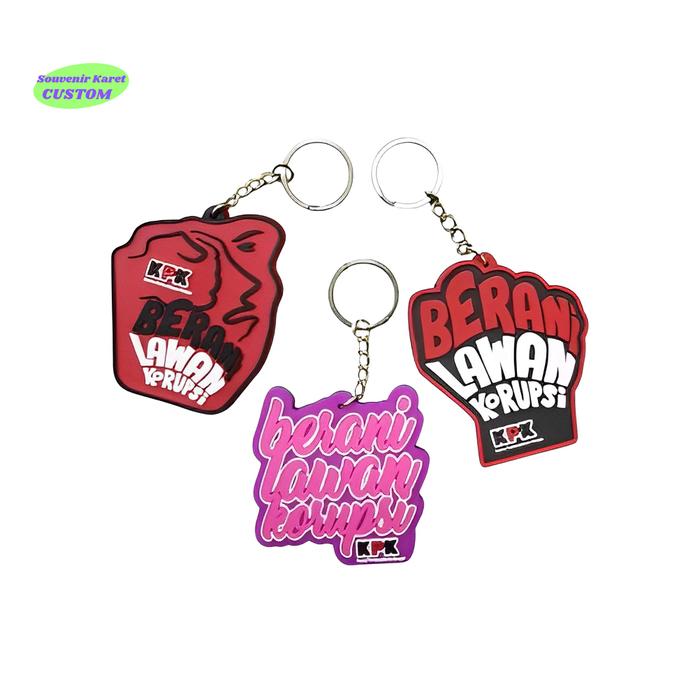Jual Keychain rubber custom gantungan kunci karet desain sesuai pesanan ...