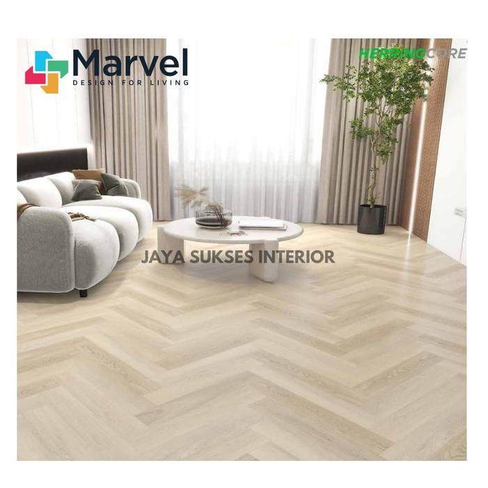Jual Vinyl SPC Marvel Lantai Herringbone Mornington Tebal 5mm Click ...