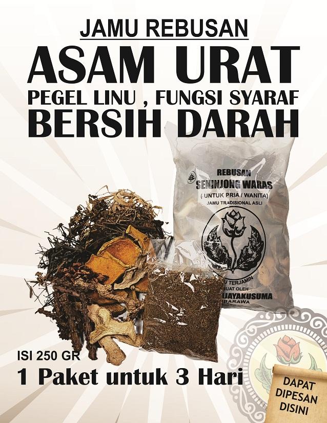 Jual Jamu Rebusan ASAM URAT (isi 250 gr) Obat Herbal Wijaya Kusuma ...