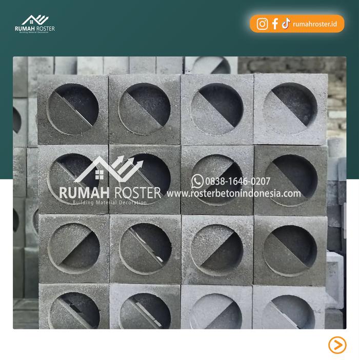 Jual Roster Beton Putih/Roster Minimalis - Kombinasi Motif Bulat ...