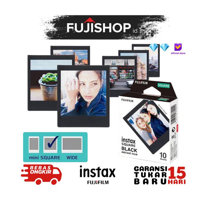 Jual Fujifilm Instax Paper Square Black Frame / Refill Instax Paper ...