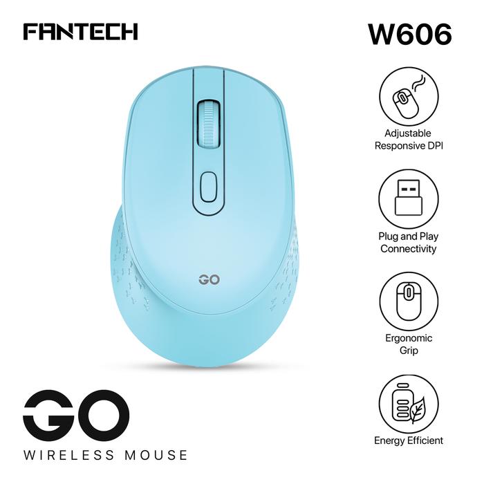 Promo Mouse Wireless Office FANTECH GO 2.4Ghz 1600DPI - W606BLUE - Jakarta Barat - Fantech ...