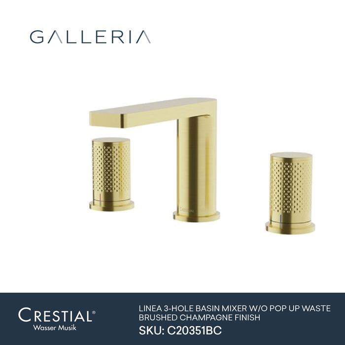 Promo Crestial Linea 3-Hole Basin Mixer C20351BC/ Kran Air Wastafel ...