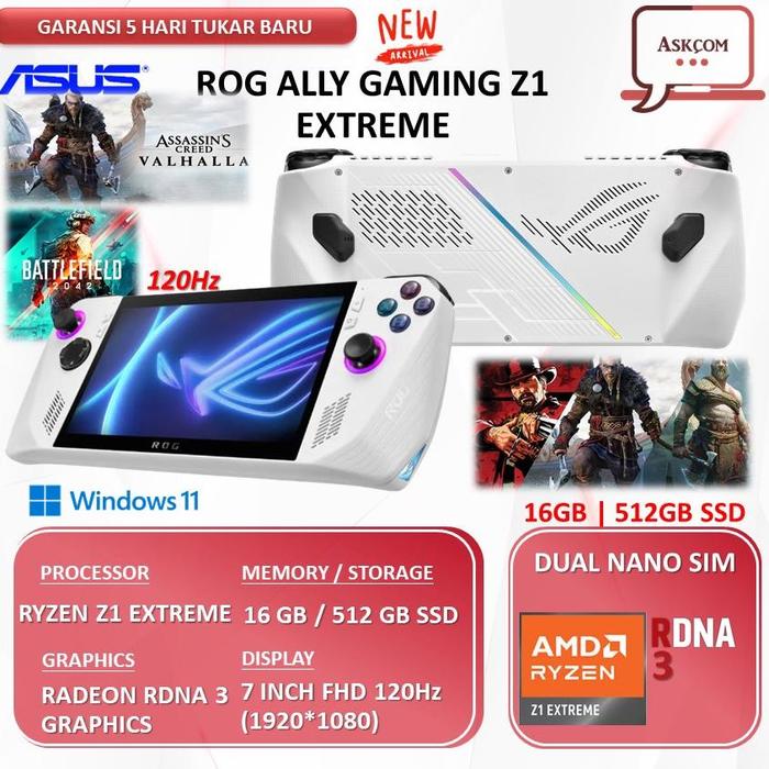 Jual Asus Rog Ally Z1 Gaming Console Extreme Z1 16Gb 512Ssd 7"Inch Fhd - Jakarta Timur - Kasmi ...