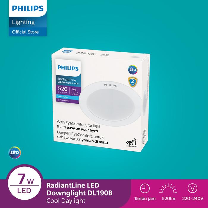 Promo Lampu Philips Radiantline Downlight DL190B D100 7W 65K Putih ...