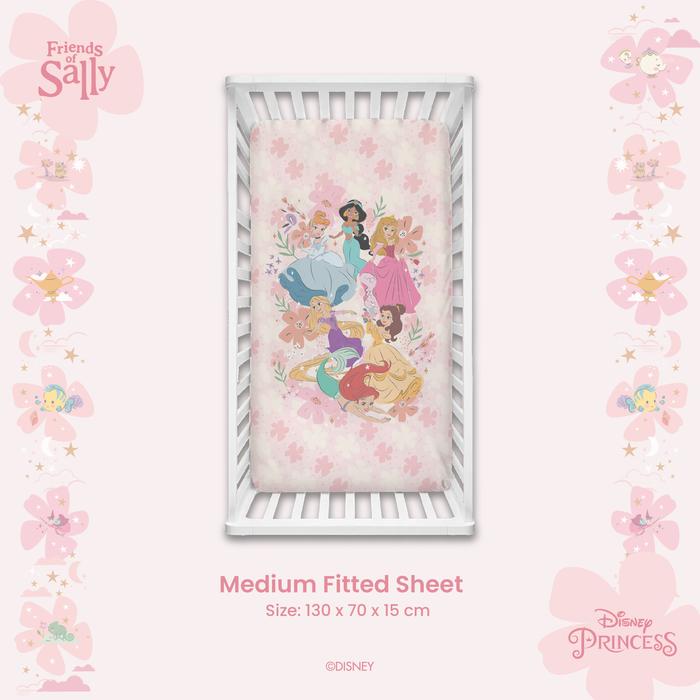 Jual Bamboo Woven Medium Fitted Sheet Disney Princess Collection ...