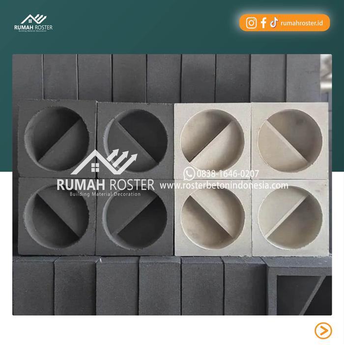 Jual Roster Beton Putih/Roster Minimalis - Kombinasi Motif Bulat ...