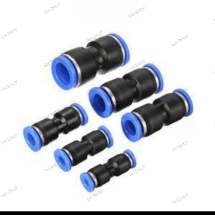 Jual MPU 10 FITTING PNEUMATIC LURUS SELANG UKURAN 10MM X 10MM PU 10 ...