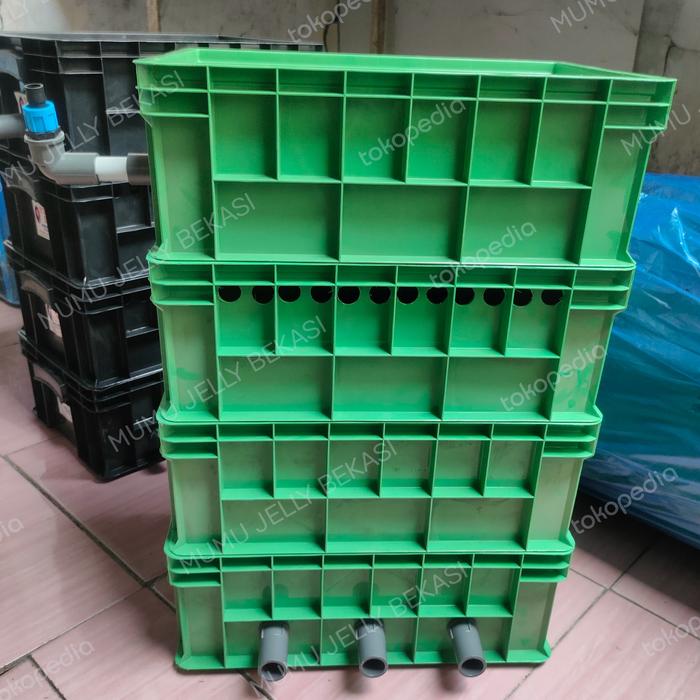 Jual trickle filter kolam koi box filter Mini -HiJAU 4 susun - Kab ...