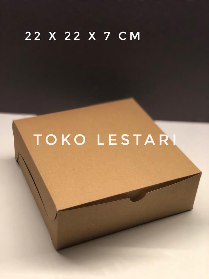 Jual Box Kraft Coklat Untuk Kotak Kue Cake Snack 22x22x7 CM - Kota Surabaya - lestari_sby ...