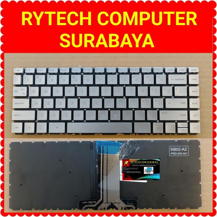 Jual Keyboard hp 14-cf 14s-cf 14-dk 14s-dk 14-df 14-dg silver backlight ...
