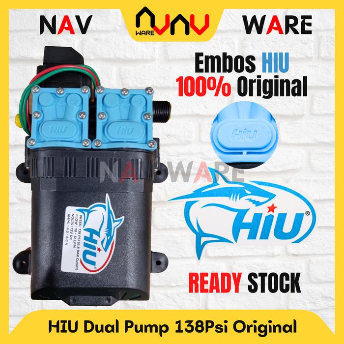 Jual Pompa Air DC 12V HIU Dual Pump Original 138Psi Double Motor ...
