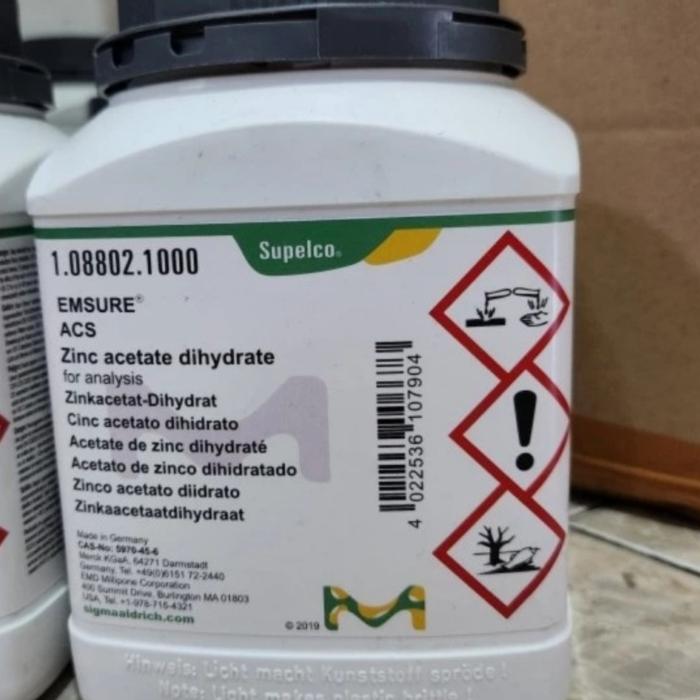 Jual ZINC ACETATE DIHYDRATE MERCK 108802 / MERCK 1.08802.1000 1kg ...