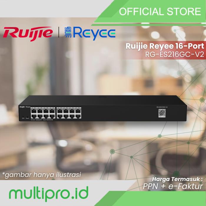 Promo Ruijie Reyee Switch 16 Port Gigabit Cloud RG-ES216GC-V2 Cicil 0% ...