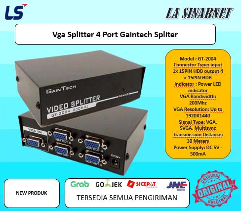 Jual Vga Splitter 4 Port Gaintech Spliter - Jakarta Pusat - LA SINARNET ...