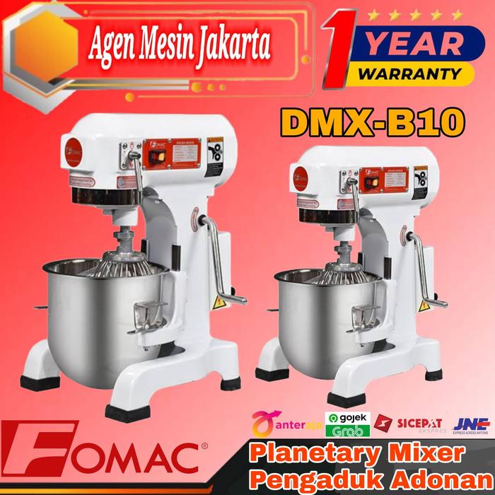 Jual Mesin Pengaduk Adonan Roti Dough Mixer Planetary DMX-B10 Fomac ...