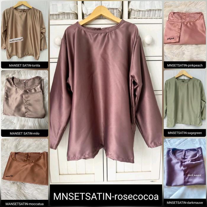 Jual Top Satin Inner A_R Manset Dalaman Kebaya Glowing Velvet Polos ...