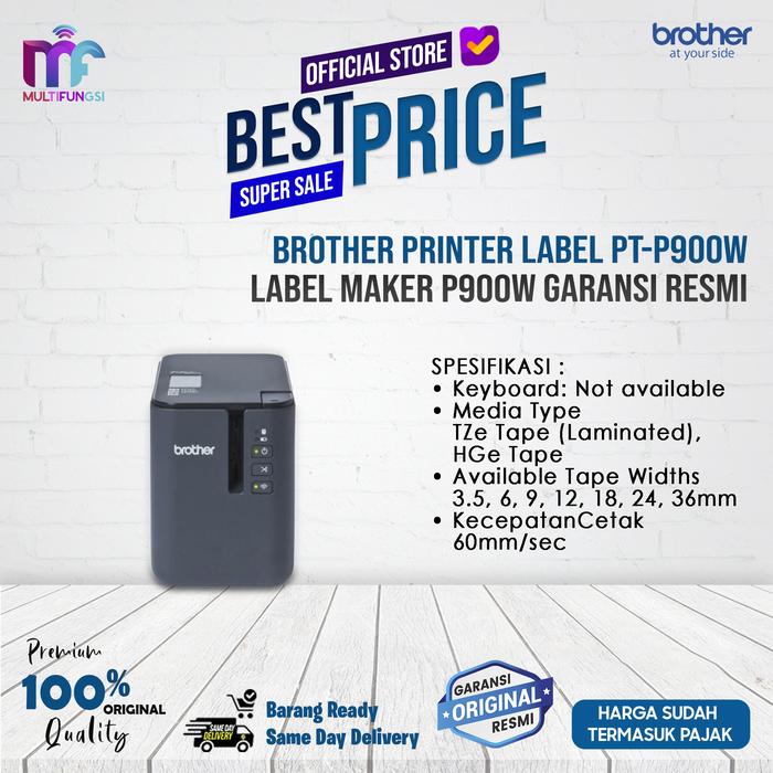 Promo Brother Printer Label PT-P900W / Label Maker P900W Garansi Resmi ...