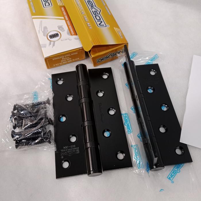 Jual dekkson hinge 5" matt stainles sus304 engsel 3mm kupu kupu hitam ...